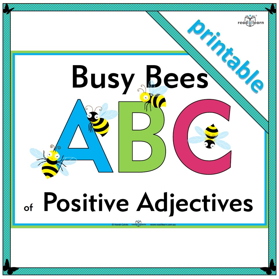 Busy Bees ABC of Positive Adjectives – readilearn