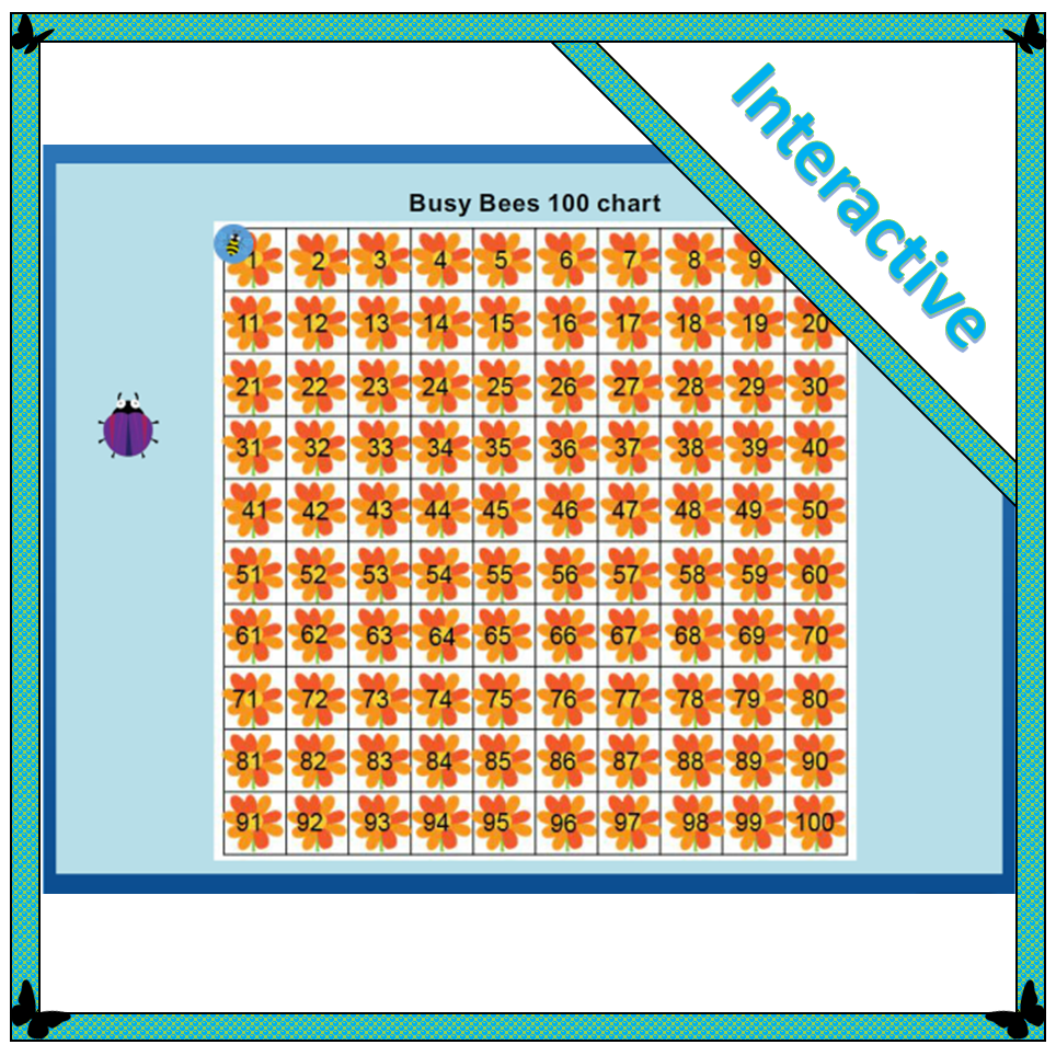 Busy Bees 100 chart – readilearn