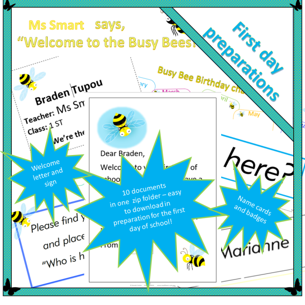 Busy Bee – Welcome resources for Day one – readilearn