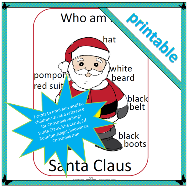 Christmas character descriptions – readilearn