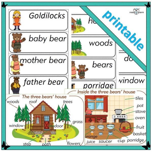 Goldilocks topic word cards – readilearn
