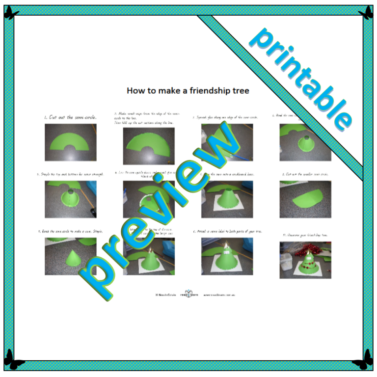 How to make a friendship tree – printable instructions – readilearn