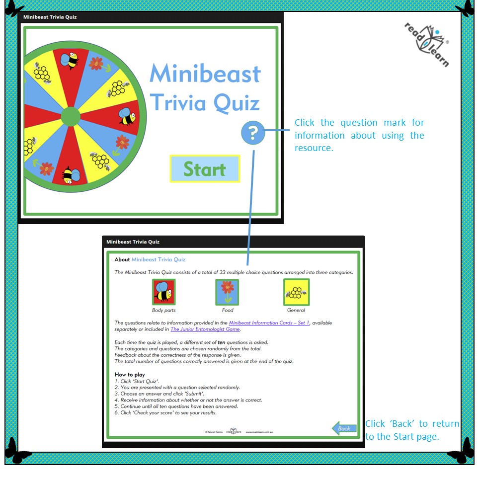 Minibeast Trivia Quiz – readilearn