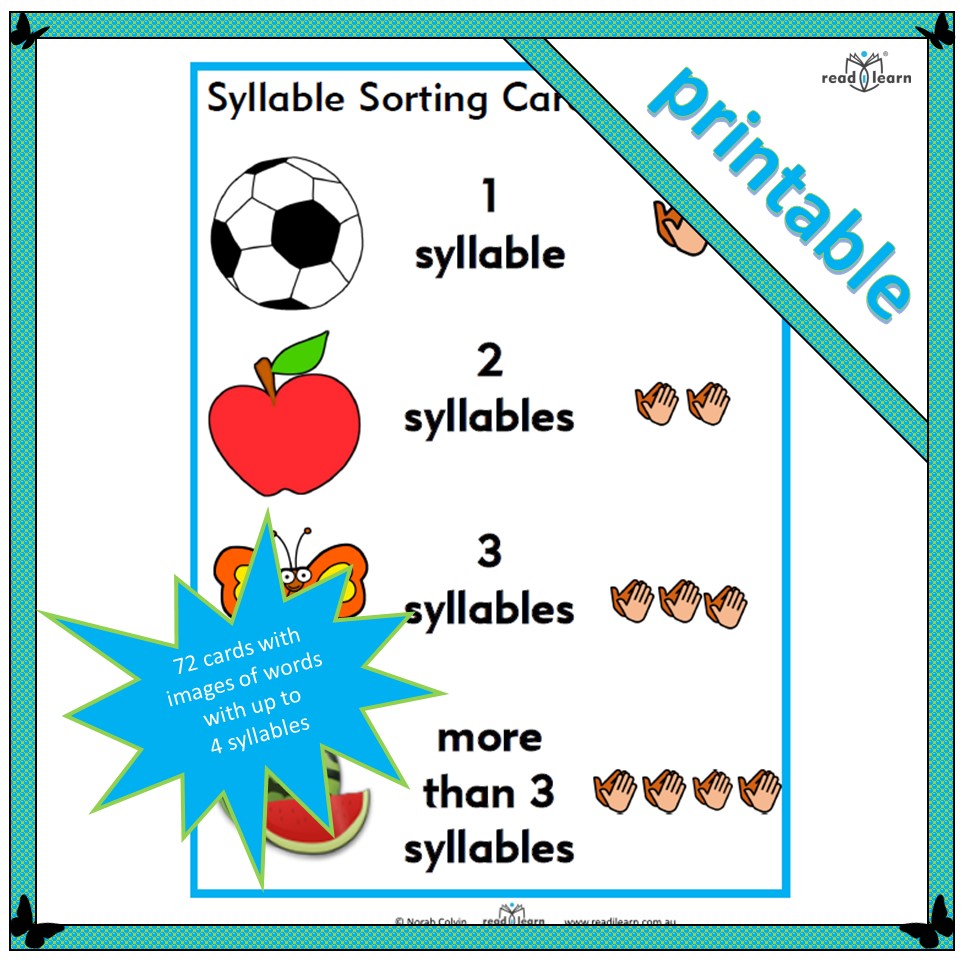 Syllable Sorting Cards – readilearn