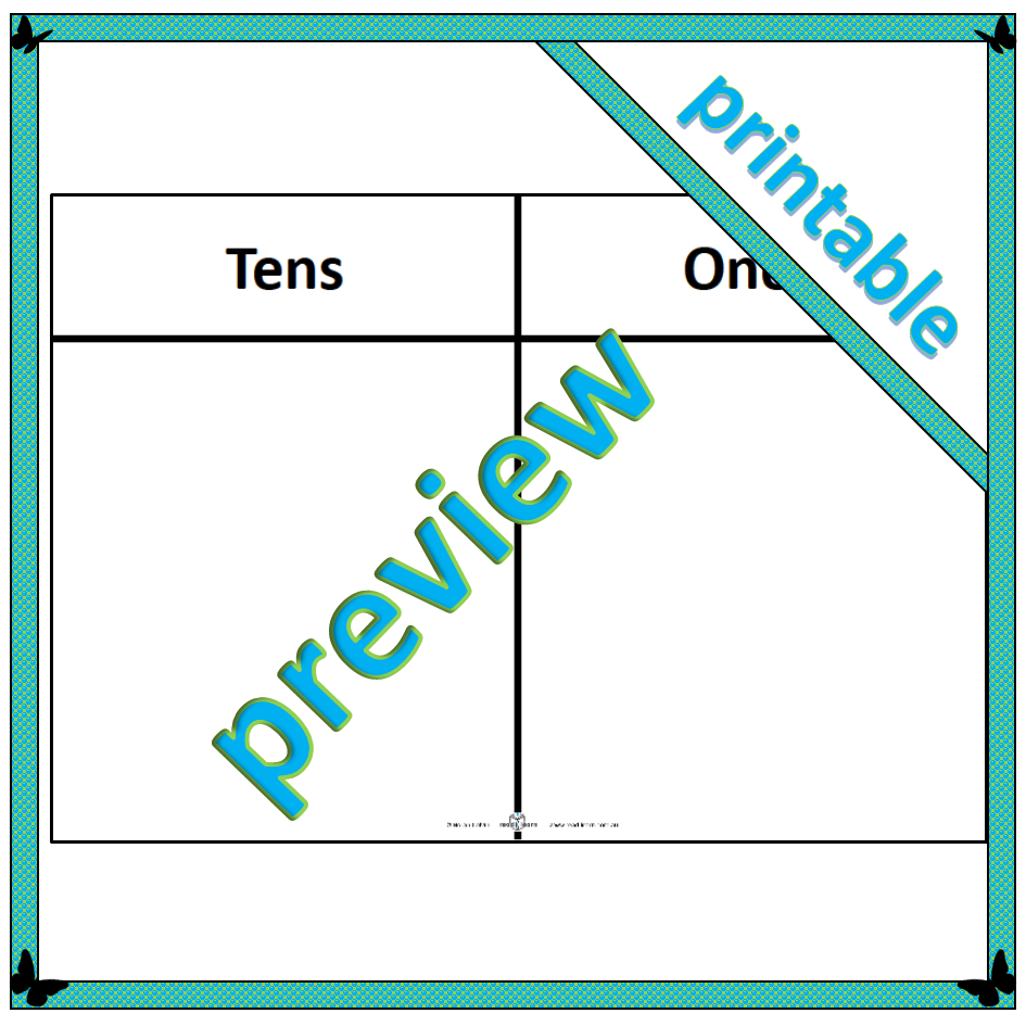 Tens and ones board – readilearn