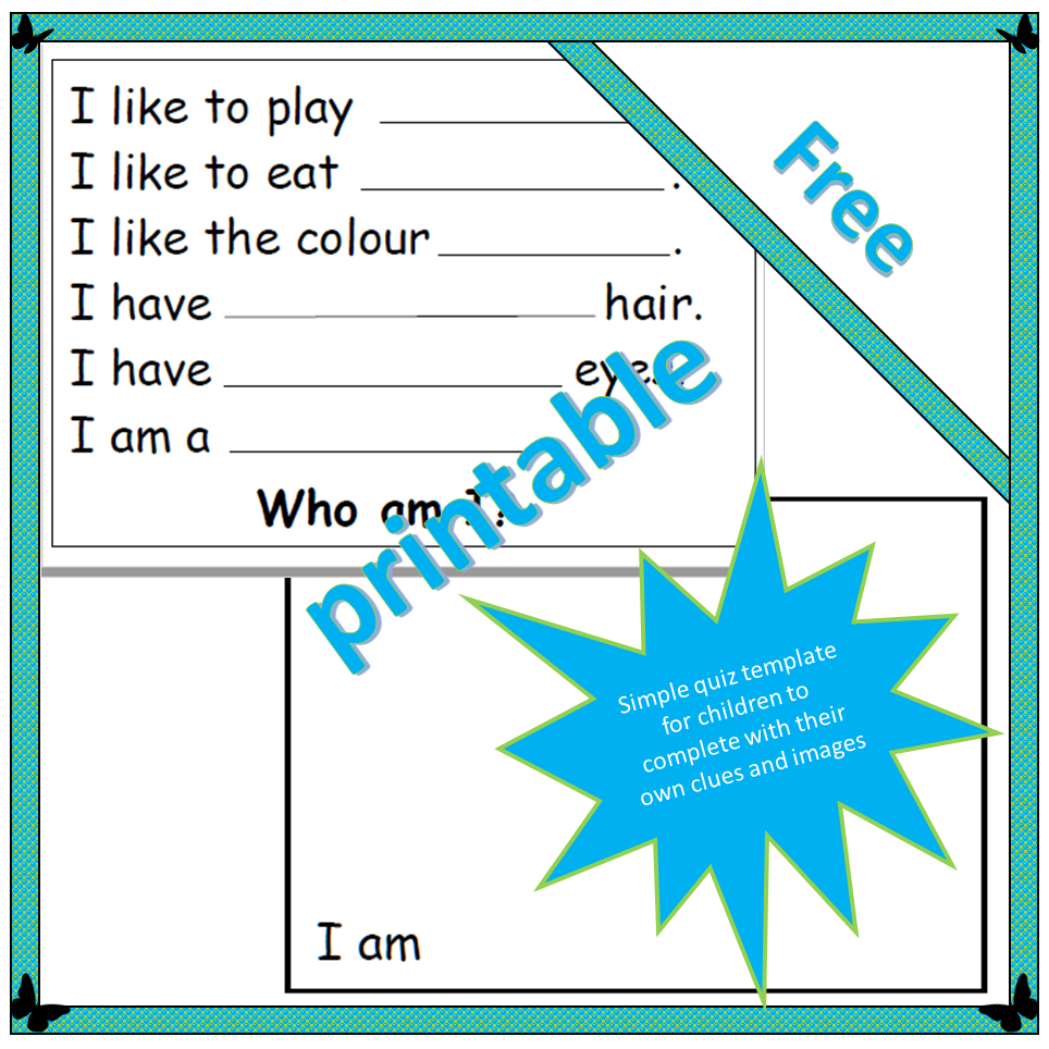 Who am I? puzzle sheet – readilearn