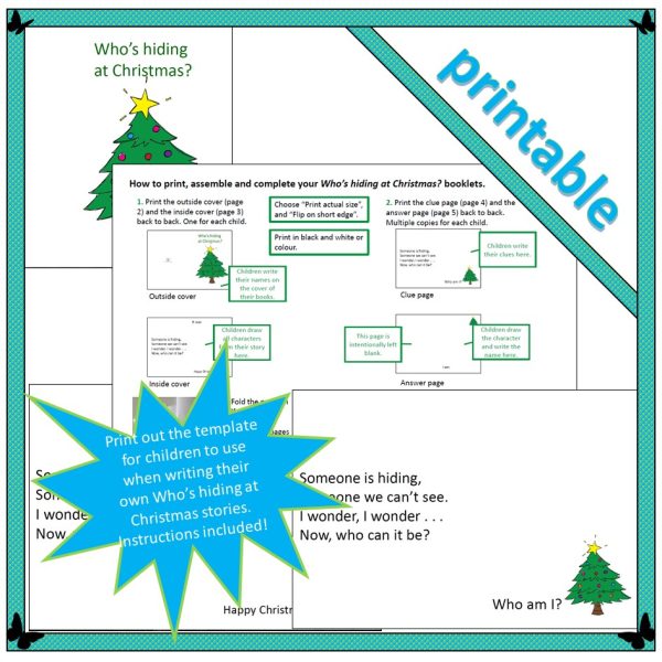 Who’s hiding at Christmas – template – readilearn