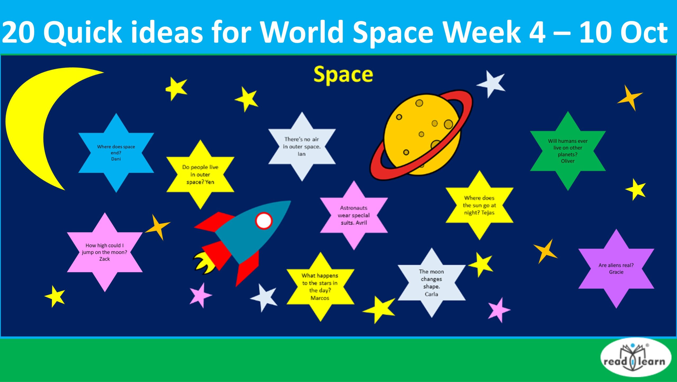 20 Quick ideas for World Space Week 4 – 10 October – readilearn