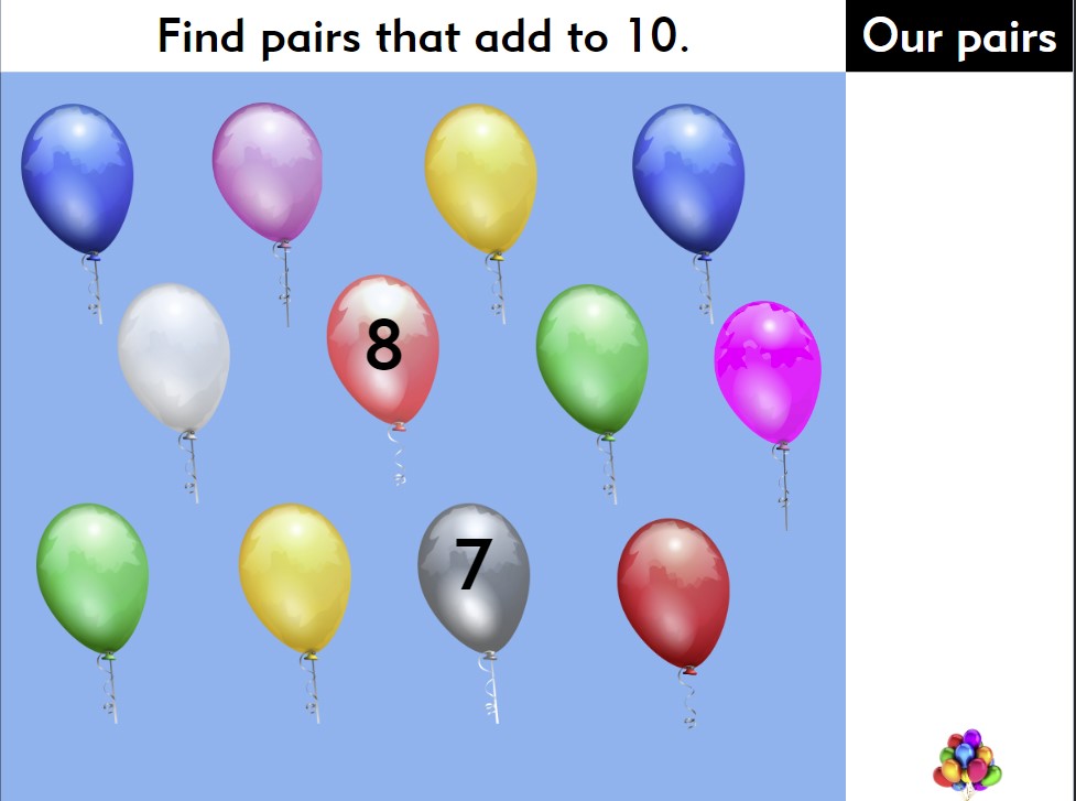 New lessons in matching numbers that add to ten – readilearn