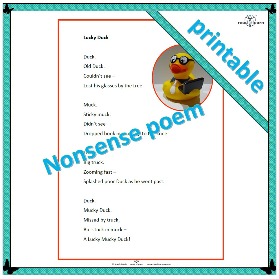 Lucky Duck – a poem – readilearn
